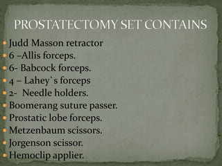 Open prostatectomy tray | PPTX