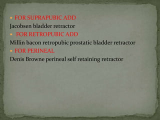 Open prostatectomy tray | PPTX