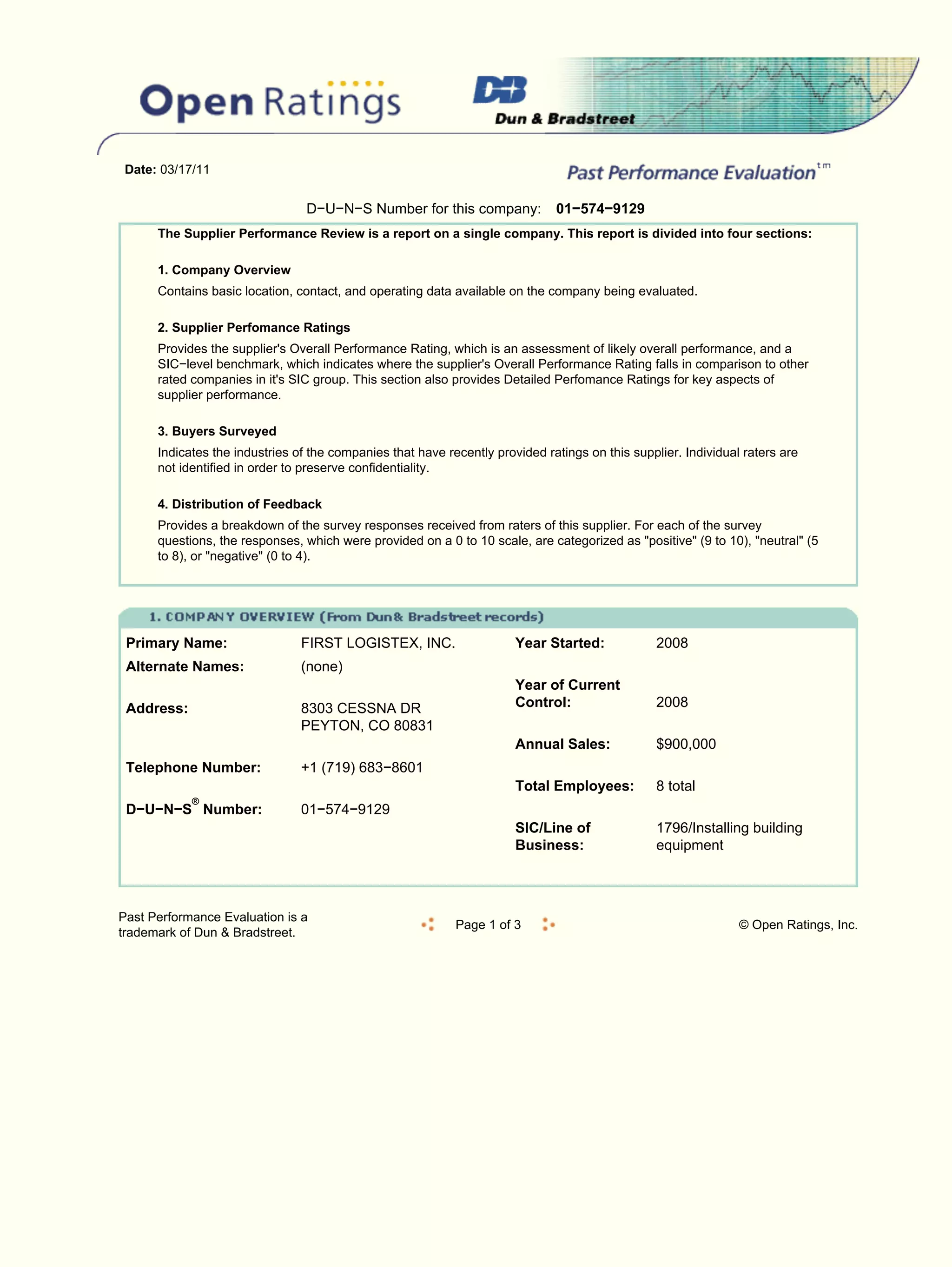 Open Ratings FLI | PDF