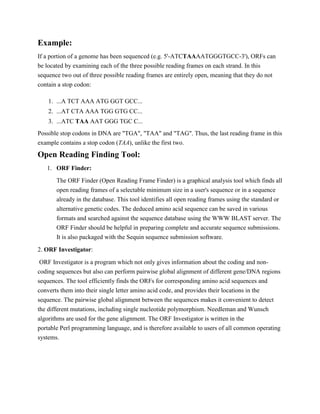 Open Reading Frames | PDF