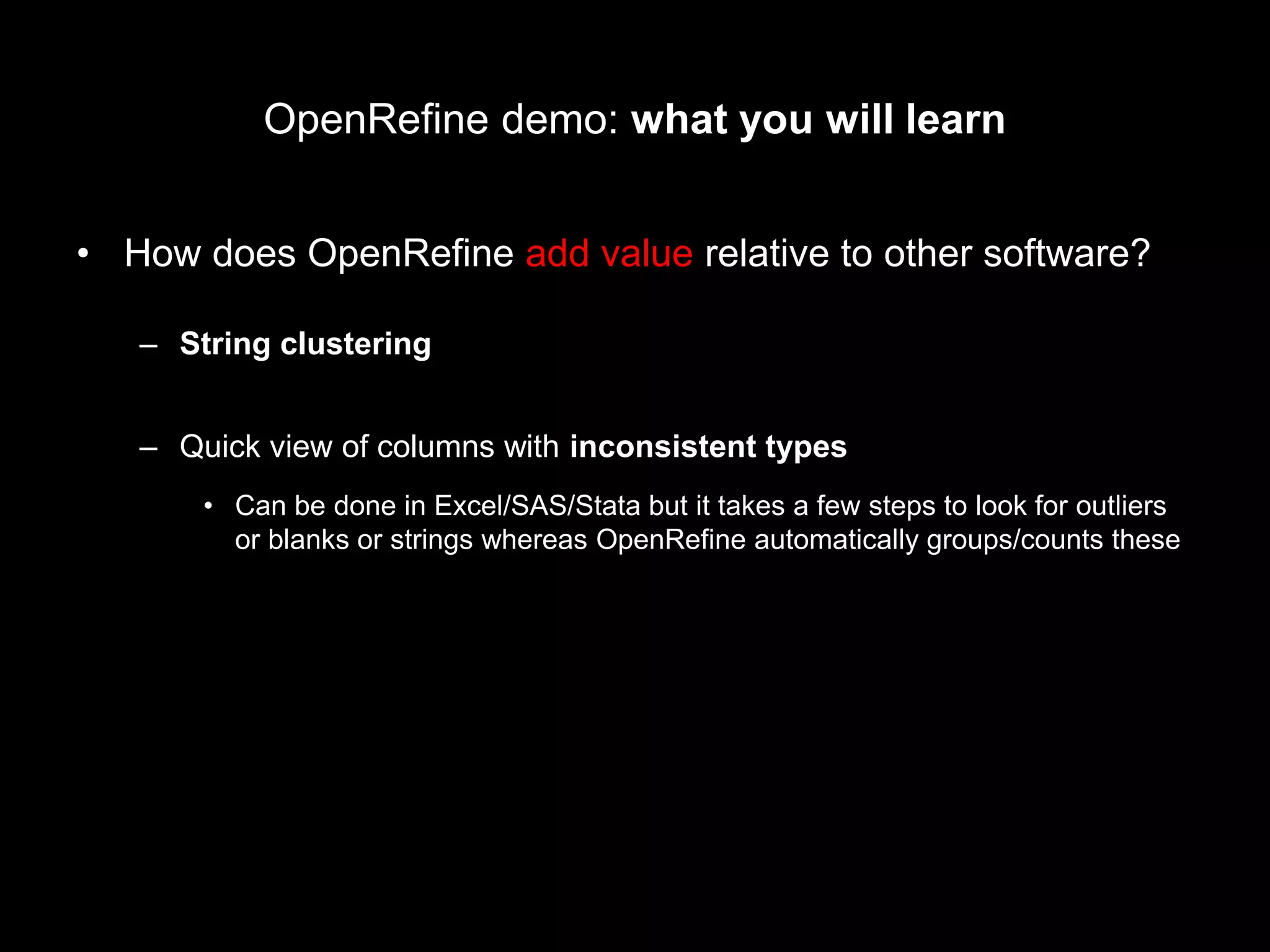 OpenRefine Tutorial | PPTX