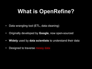 OpenRefine Tutorial | PPTX