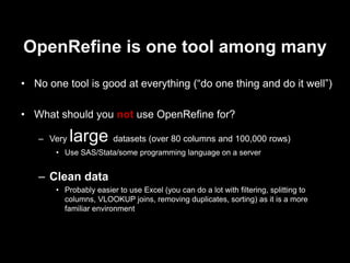 OpenRefine Tutorial | PPTX