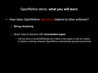 OpenRefine Tutorial | PPTX