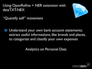 Using entity extraction extension with OpenRefine and Dandelion API | PPT