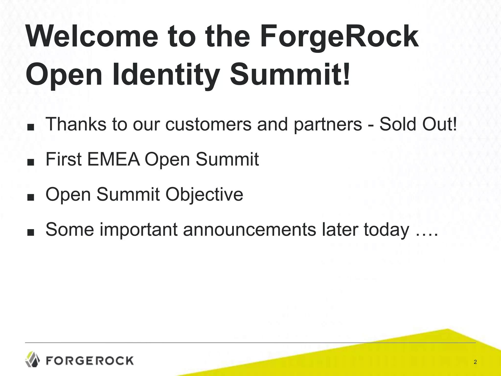 Opening Remarks by Mike Ellis | PPT