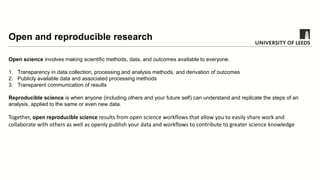 Not just for STEM: Open and reproducible research in the social ...
