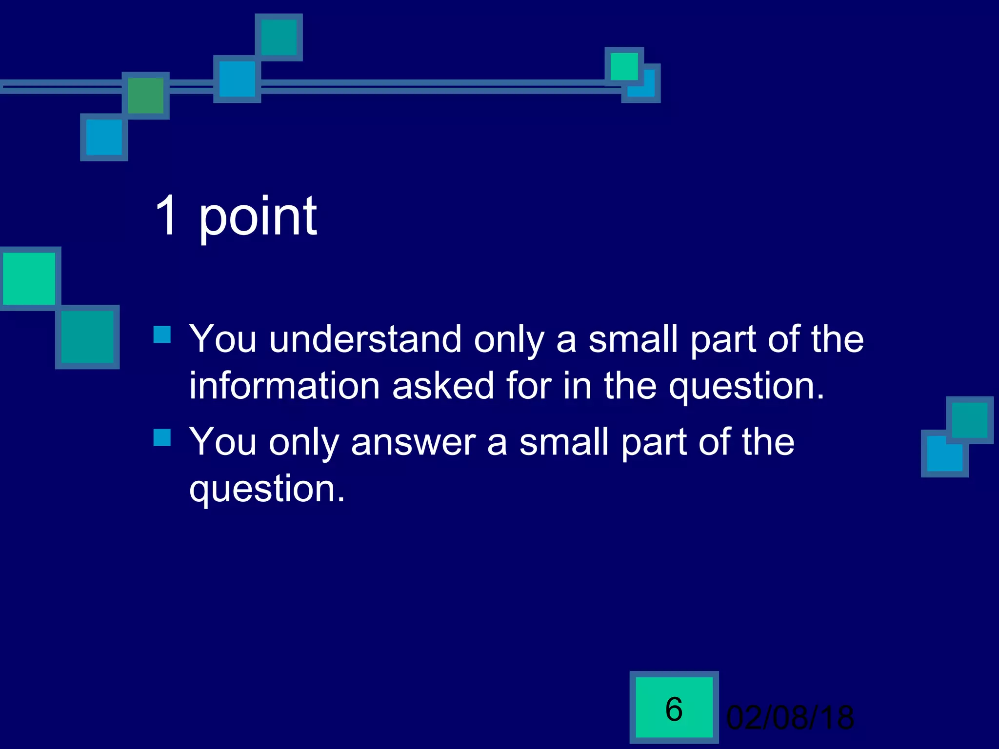 Open response scoring guide | PPT