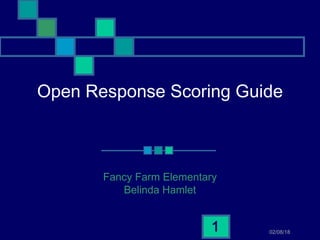 Open response scoring guide | PPT
