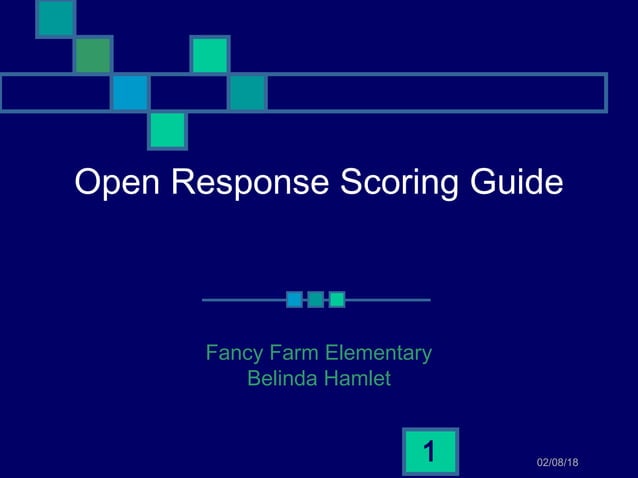 Open response scoring guide | PPT