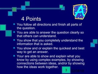 Open response scoring guide | PPT
