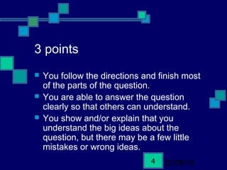 Open response scoring guide | PPT