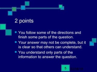 Open response scoring guide | PPT