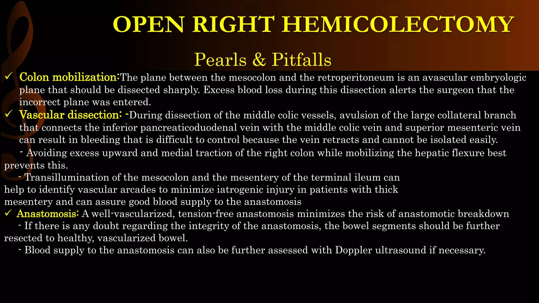 Open right hemicolectomy/ step by step/ operative surgery | PPTX