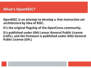 OpenRISC processor | PPT