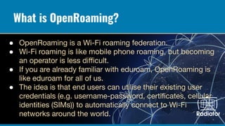 OpenRoaming -- Wi-Fi Roaming for All | PDF