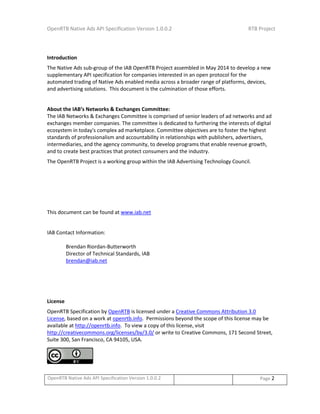 [White paper] IAB RTB Project : OpenRTB Dynamic Native Ads API ...