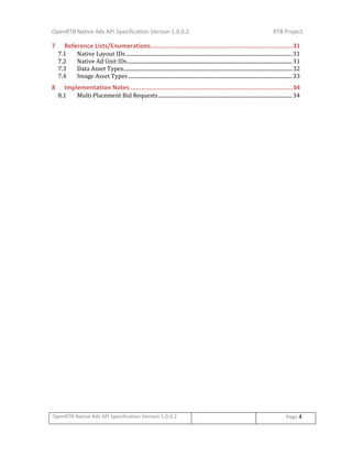 [White paper] IAB RTB Project : OpenRTB Dynamic Native Ads API Specification | PDF