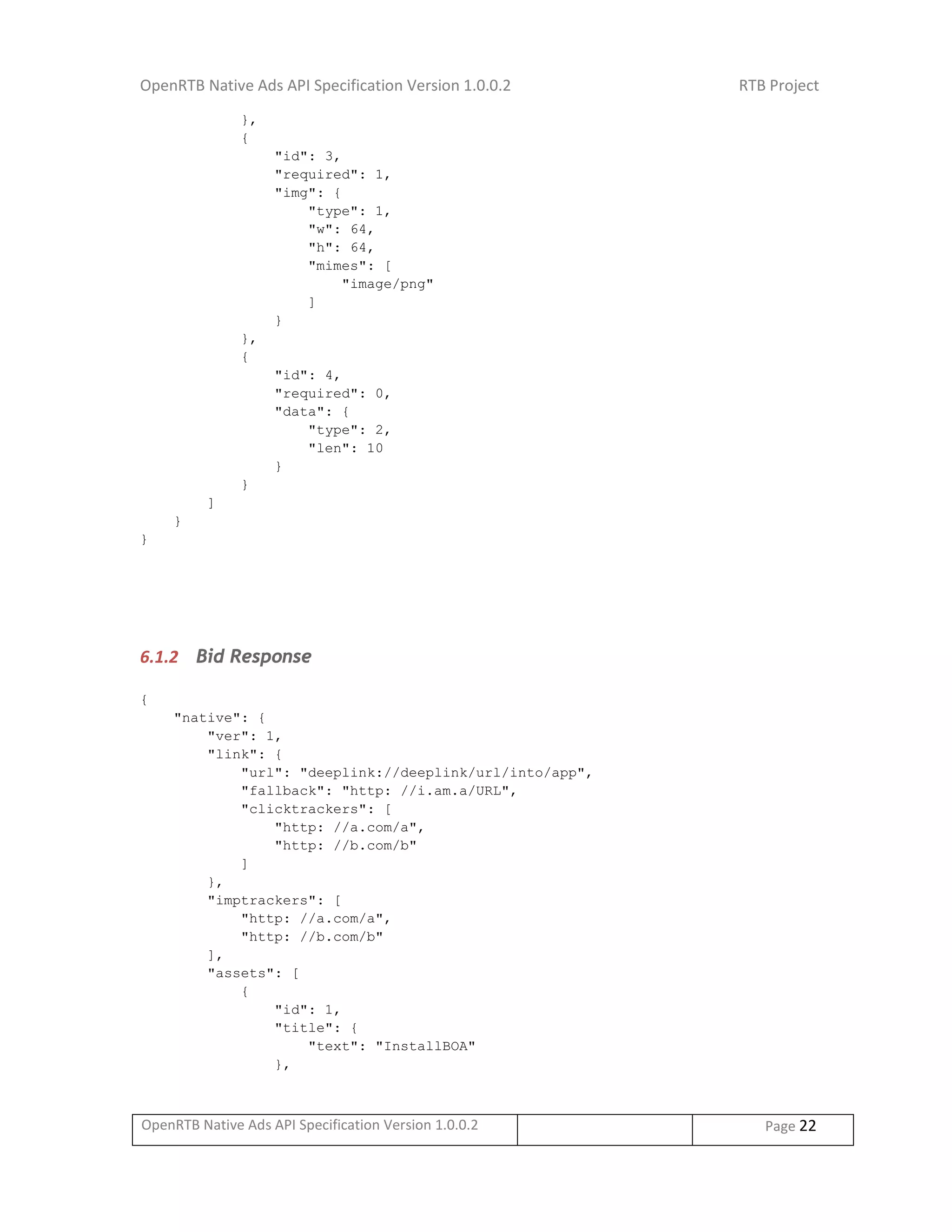 Open rtb native ads specification - IAB | PDF