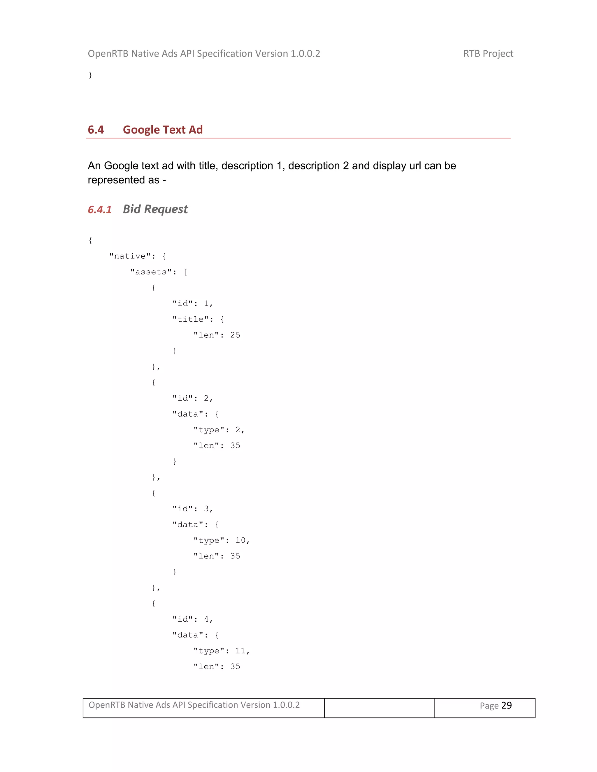 Open rtb native ads specification - IAB | PDF