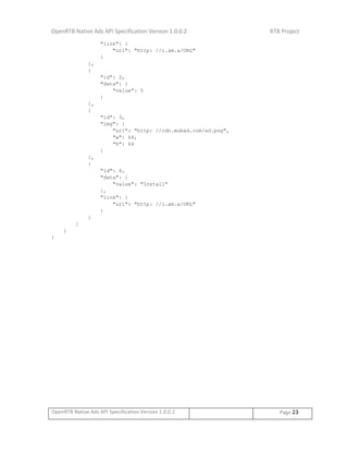 Open rtb native ads specification - IAB | PDF