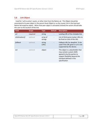 Open RTB native-ads-specification-1-0-final (IAB) | PDF