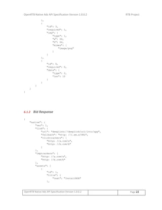 Open RTB native-ads-specification-1-0-final (IAB) | PDF