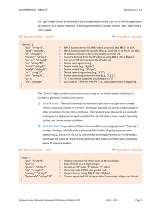 OpenRTB Mobile | PDF