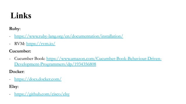 Automation Testing Using Ruby With Cucumber In Docker Ppt 4011