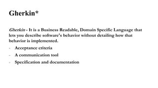 Automation testing using Ruby with Cucumber in Docker | PPTX