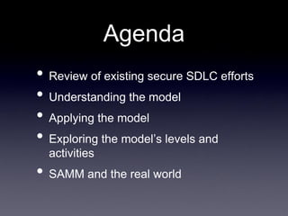 OWASP San Antonio: Open Software Assurance Maturity Model (OpenSAMM) | PDF