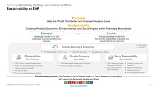 SAP Strategy on Sustainability and AI | PDF
