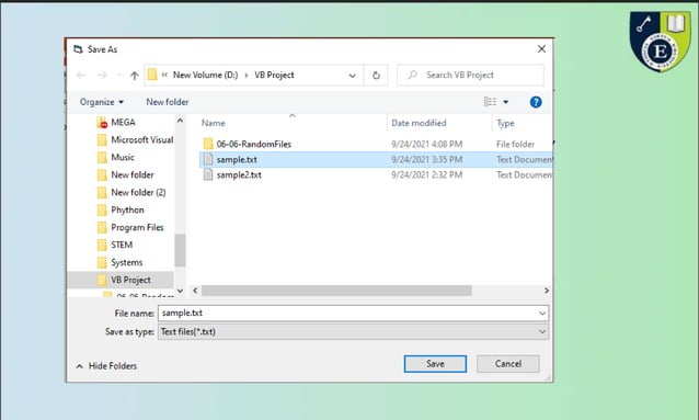 Open save file vb6 program | PPT