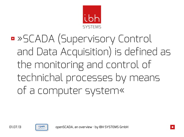 openSCADA [PLEASE OUR NEW SLIDE DECK ECLIPSE SCADA 0.2] | PPT