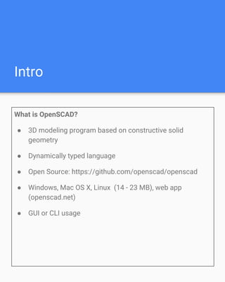 OpenSCAD Tutorial | PDF