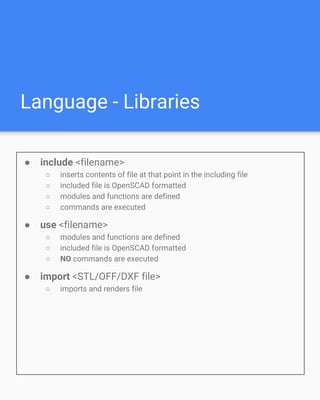 OpenSCAD Tutorial | PDF
