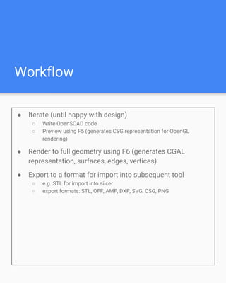OpenSCAD Tutorial | PDF