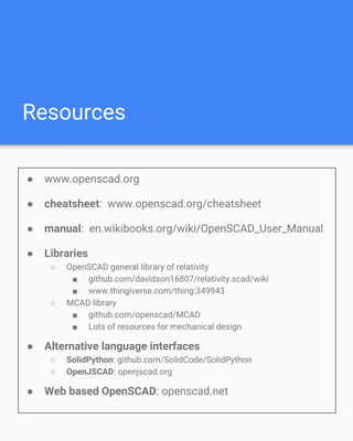 OpenSCAD Tutorial | PDF