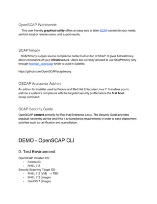 OpenSCAP Overview(security scanning for docker image and container) | PDF