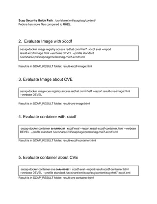 OpenSCAP Overview(security scanning for docker image and container) | PDF