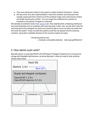 OpenSCAP Overview(security scanning for docker image and container) | PDF