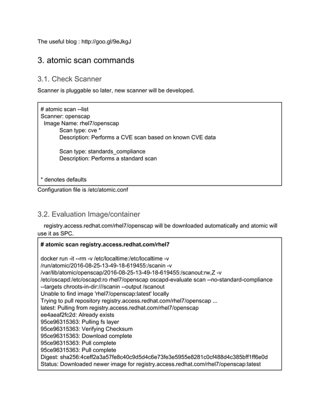 OpenSCAP Overview(security scanning for docker image and container) | PDF