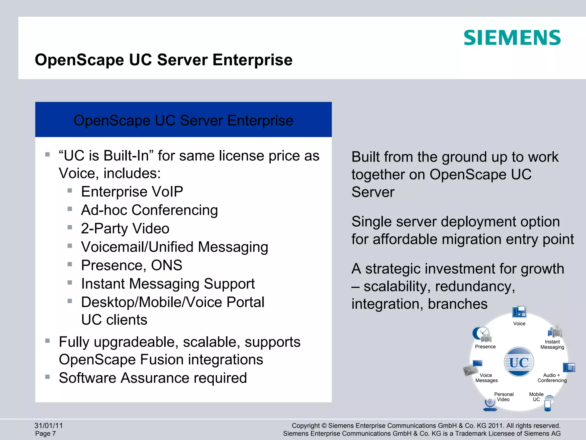 OpenScape UC Server Enterprise | PPT