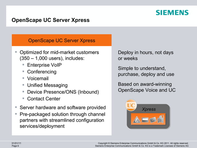 OpenScape UC Server Enterprise | PPT