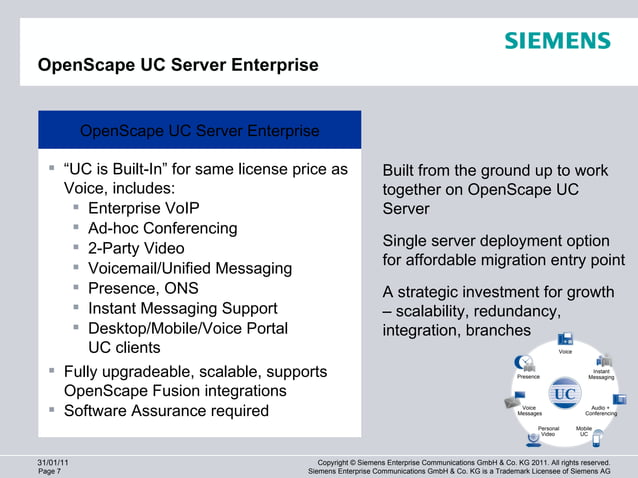 OpenScape UC Server Enterprise | PPT