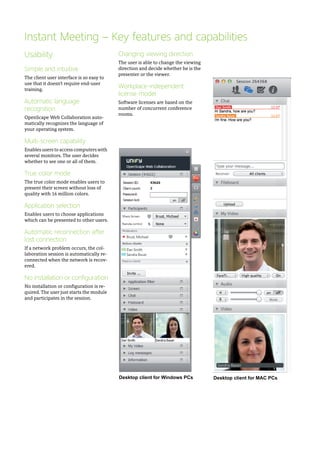 Openscape Web Collaboration | PDF