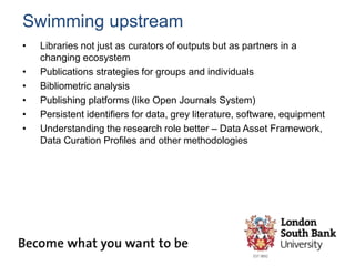 Swimming upstream: libraries and open scholarship | PPTX