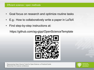 Repurposing Open Source Tools for Open Science: a Practical Guide | PPT