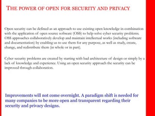 Open Security and Privacy Reference Architecture | PPT
