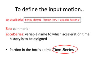OpenSees dynamic_analysis | PDF
